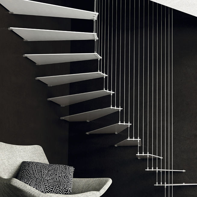 Scala a L - COPIA - Ci. Erre Scale - a U / con gradini in metallo / per ...