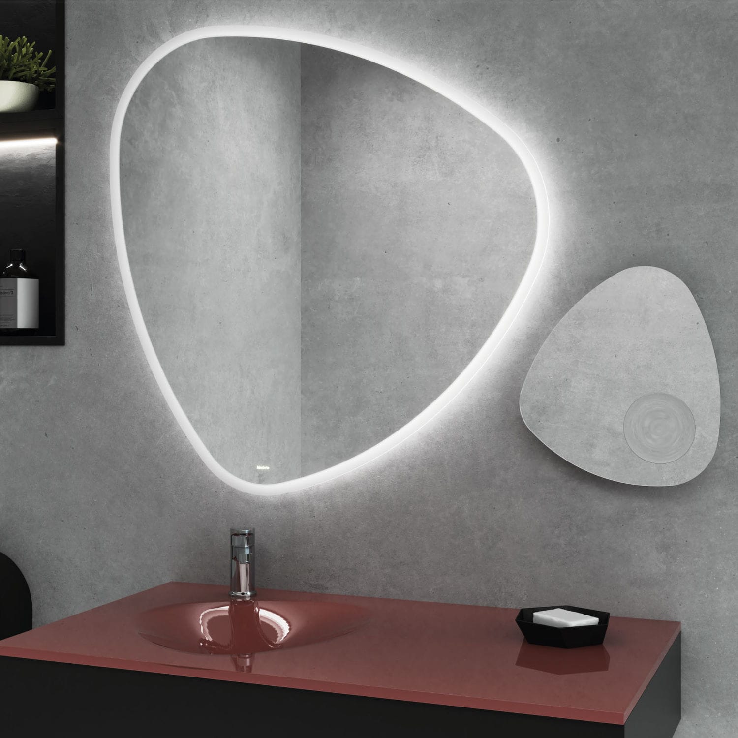 Specchio da bagno a muro - CURVY - BISELARTE - design originale / curvo ...