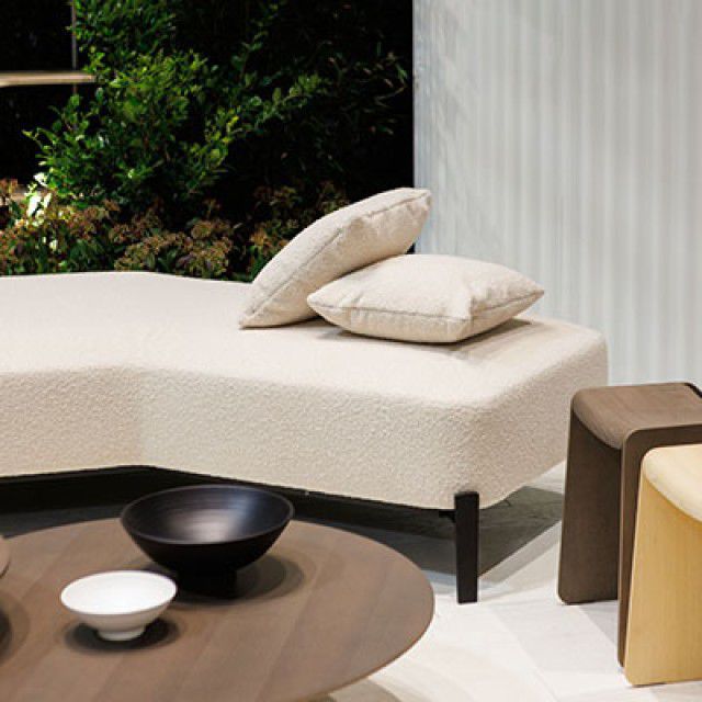 Divano d'angolo - OSCAR - True Design srl - bianco / nero / in tessuto