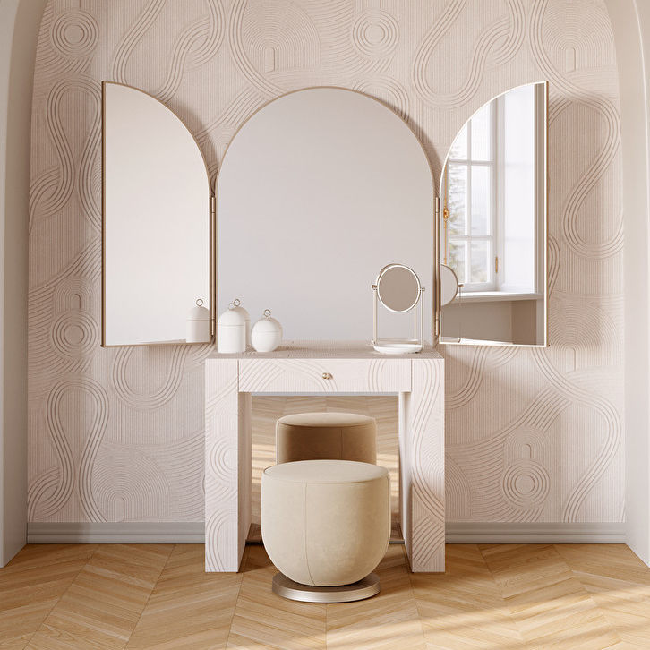 Specchio da terra - ZEN TRIPTYCH - Devon&Devon - moderno / in legno / dorato