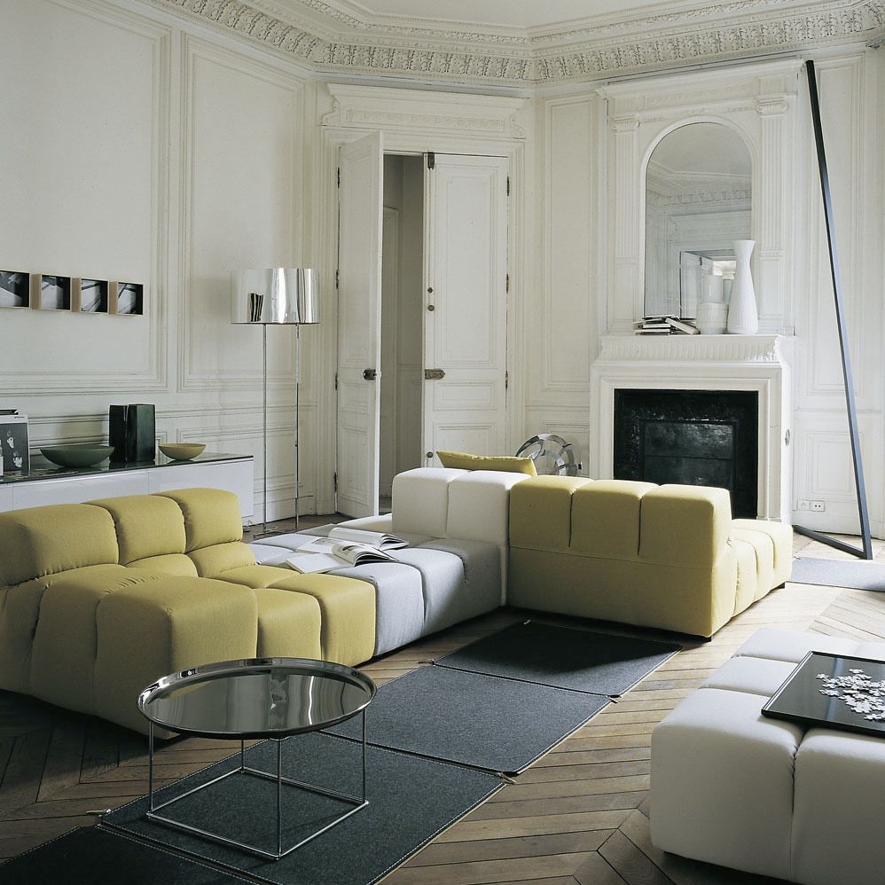 Divano modulare - Tufty-Time - B&B Italia - moderno / rosso / blu