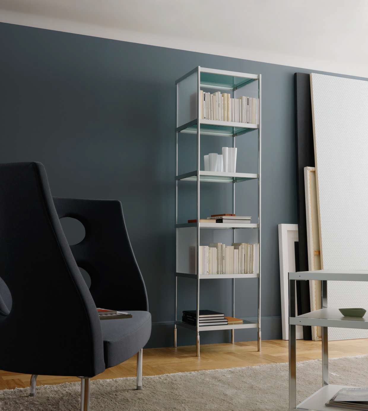 Scaffale modulare / moderno / in alluminio / in vetro - SEC / TOR - ALIAS