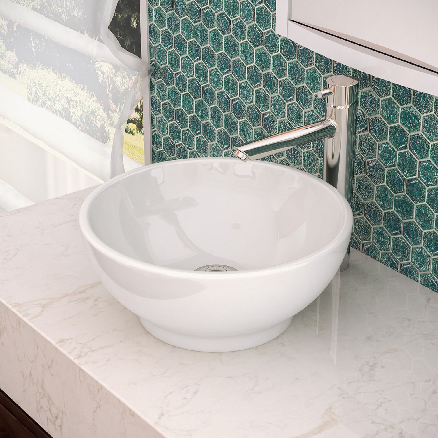 Lavabo da appoggio - 1441-CWH - Deco Lav - in ceramica / rotondo ...