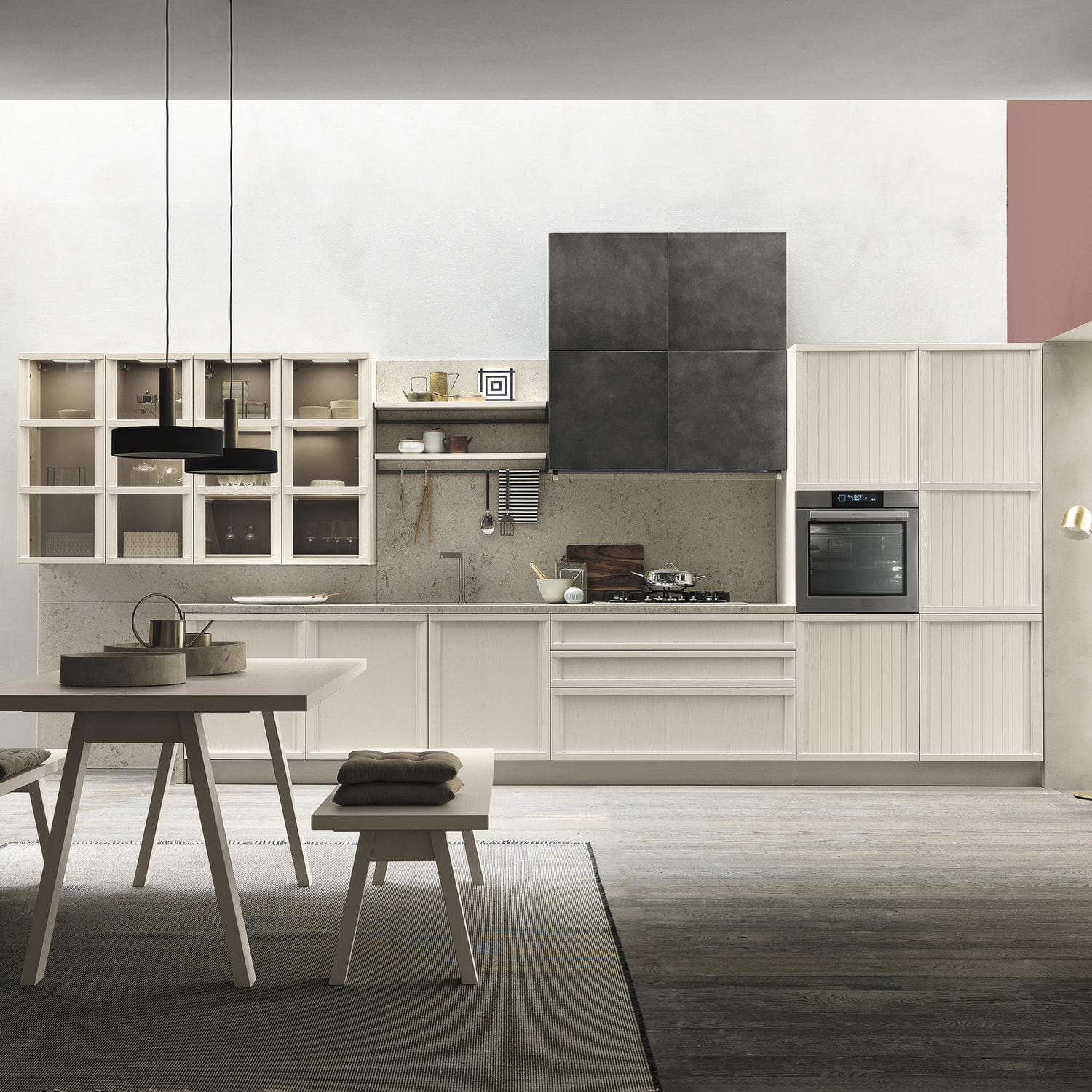 Cucina moderna - TOSCA - STOSA CUCINE - in frassino / in pietra / in acciaio laccato