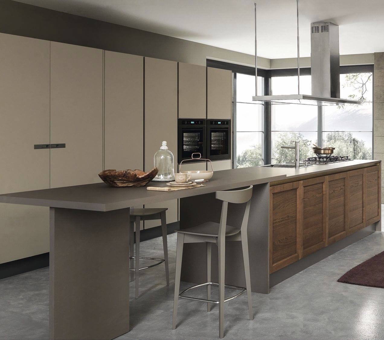Cucina contemporanea - CLASS LINE - Febal Casa - in frassino / in vetro ...
