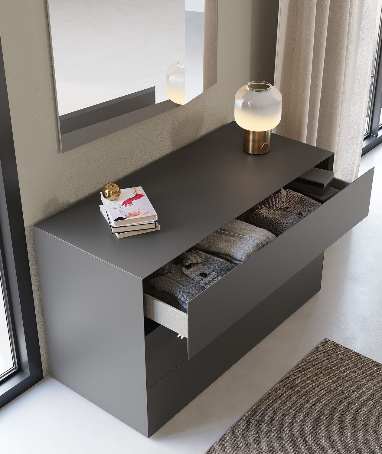 Cassettone moderno - GALA 02 - Febal Casa - in legno laccato / per ...