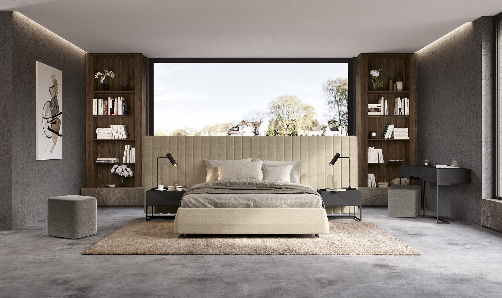 Comodino moderno - GALA 01 - Febal Casa - in legno laccato / con ...