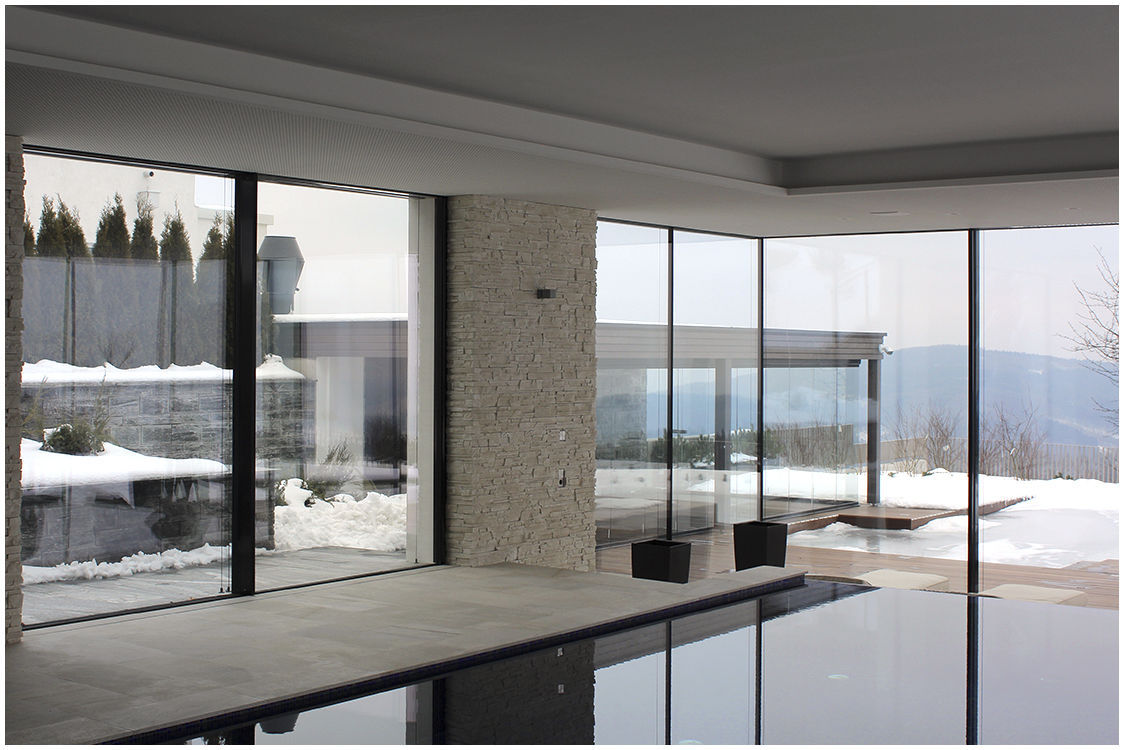 Vetrata scorrevole - ARTLINE - BERTRAND - in alluminio / a doppi vetri ...