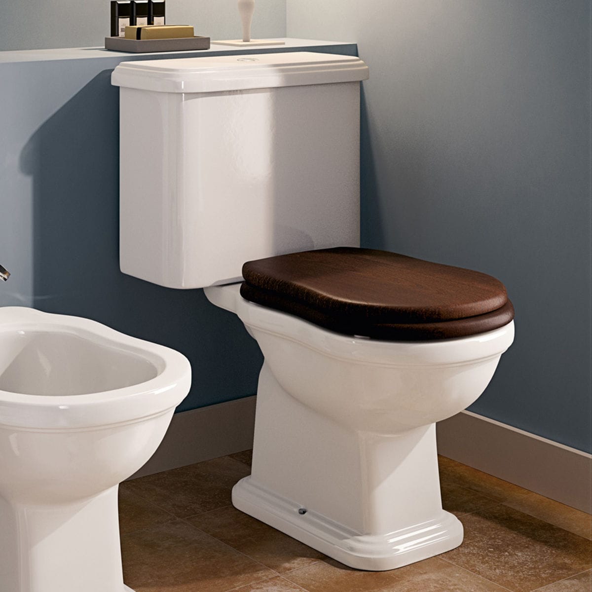 WC monoblocco - EFI - FLAMINIA - in ceramica / per uso residenziale / ovale