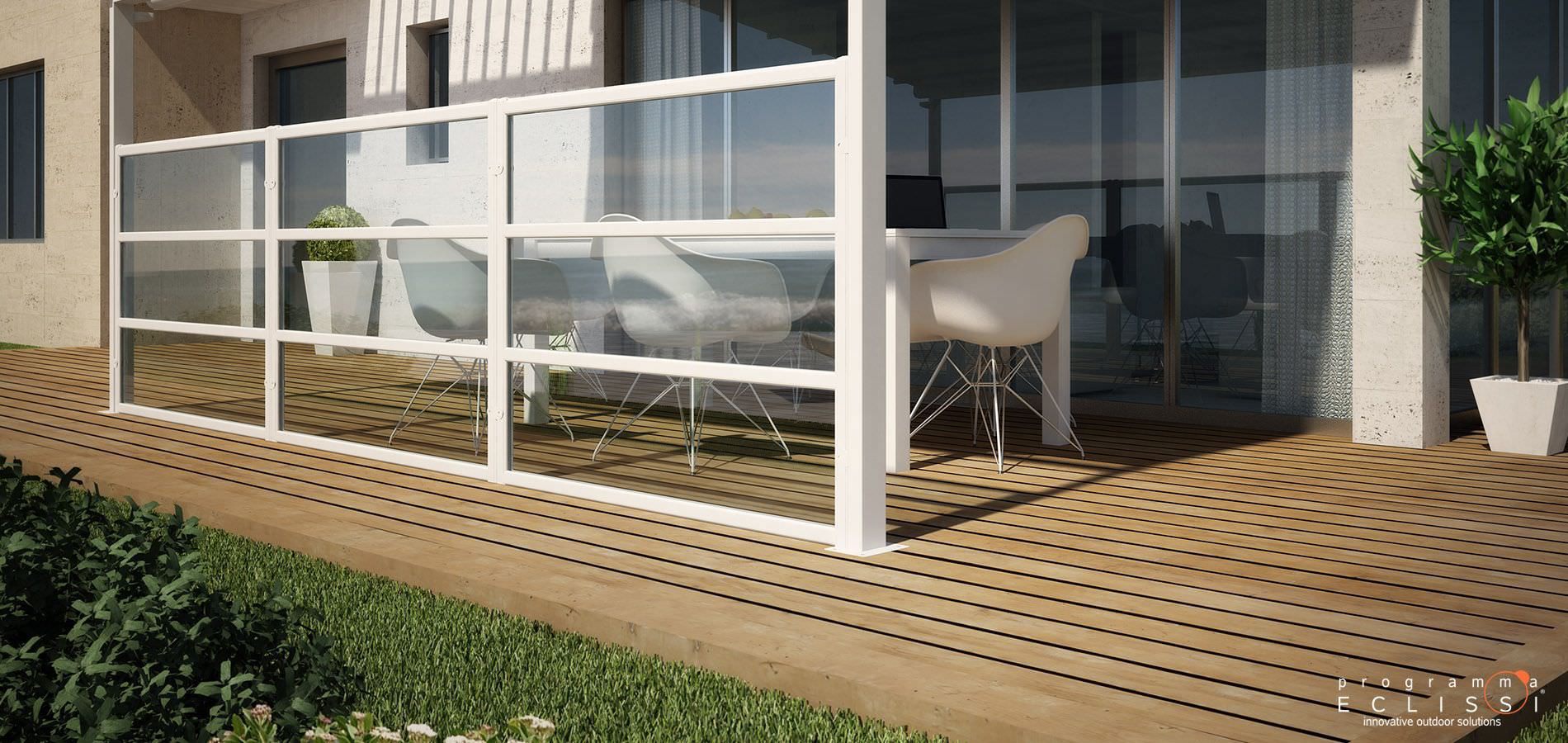 Paravento da terrazza contemporaneo - GHIBLI - DIRELLO S.R.L - in vetro ...