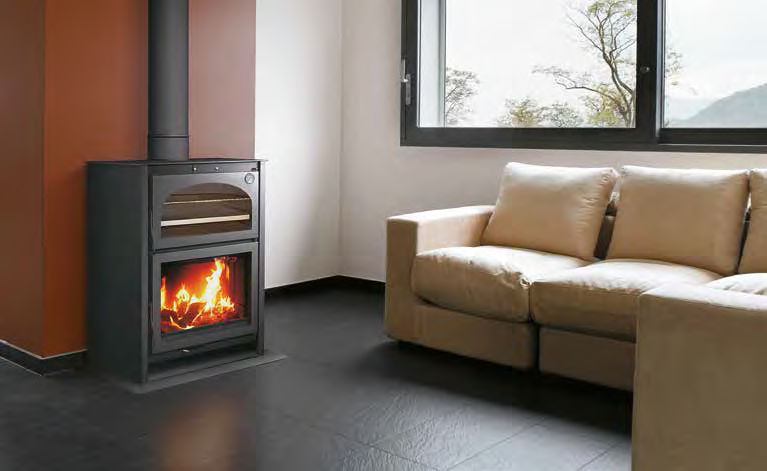 Stufa a legna - XL - Carbel - contemporanea / in metallo / nera