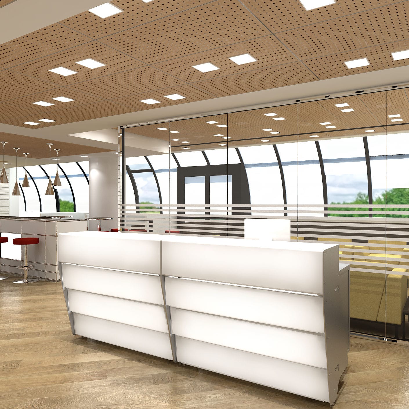 Banco reception modulare - MDSMART - Movidos srl - in acciaio inox / in ...
