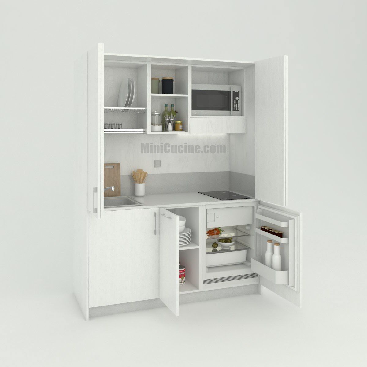 Mini cucina a scomparsa - MINICOMPACT : 164 - MiniCucine.com - compatta ...