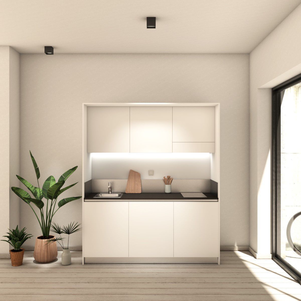 Mini cucina moderna - ARIA 184 - MiniCucine.com - compatta / in ...