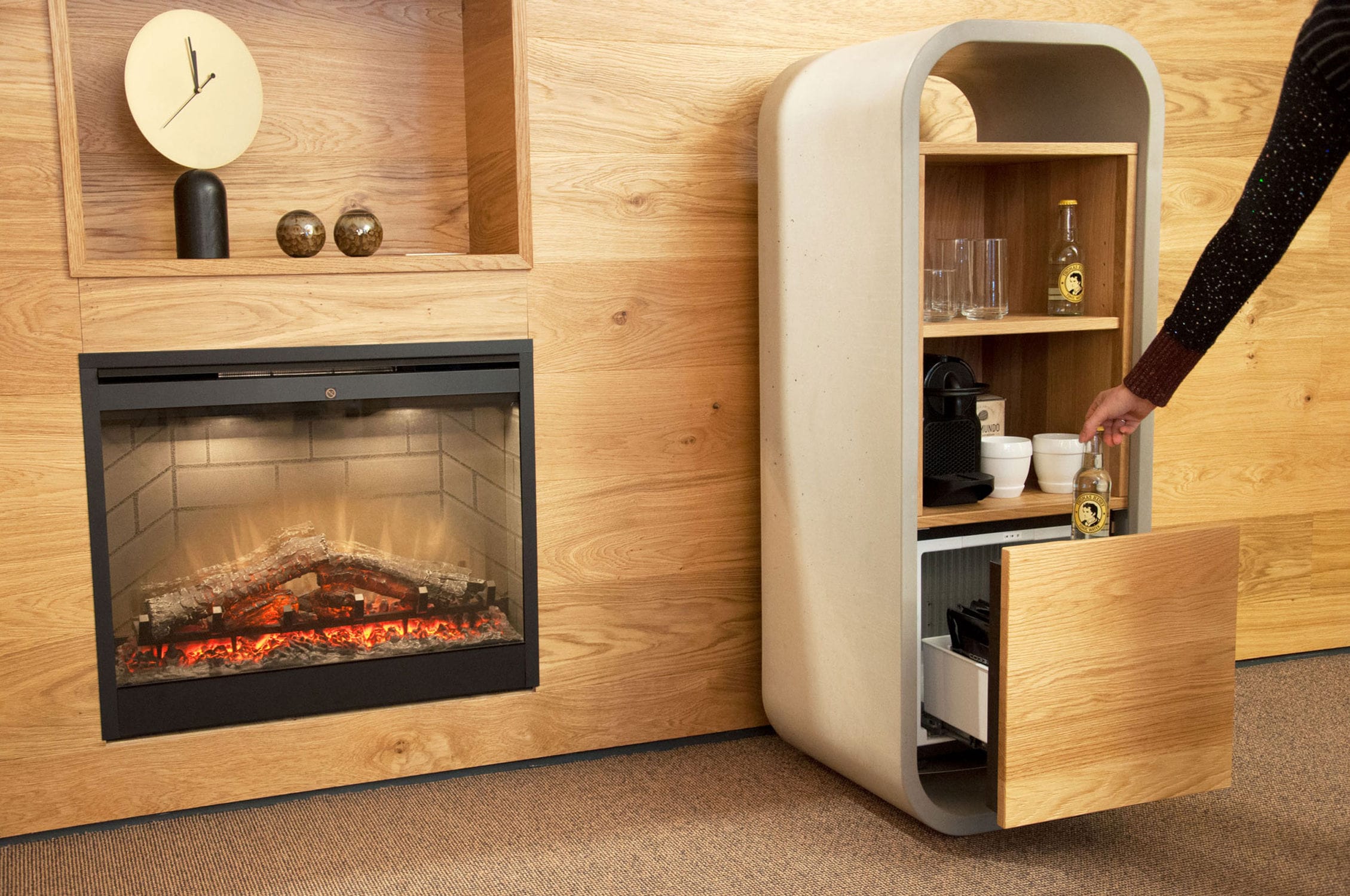 Mobile frigobar moderno - OPUS POTARE - CO33 - in calcestruzzo / in ...