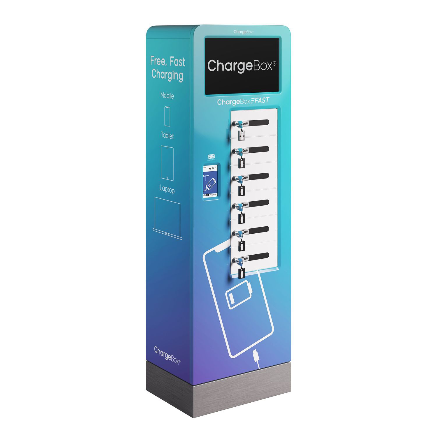 Stazione di ricarica per telefono cellulare - Fast6 - ChargeBox - per computer portatile / USB ...