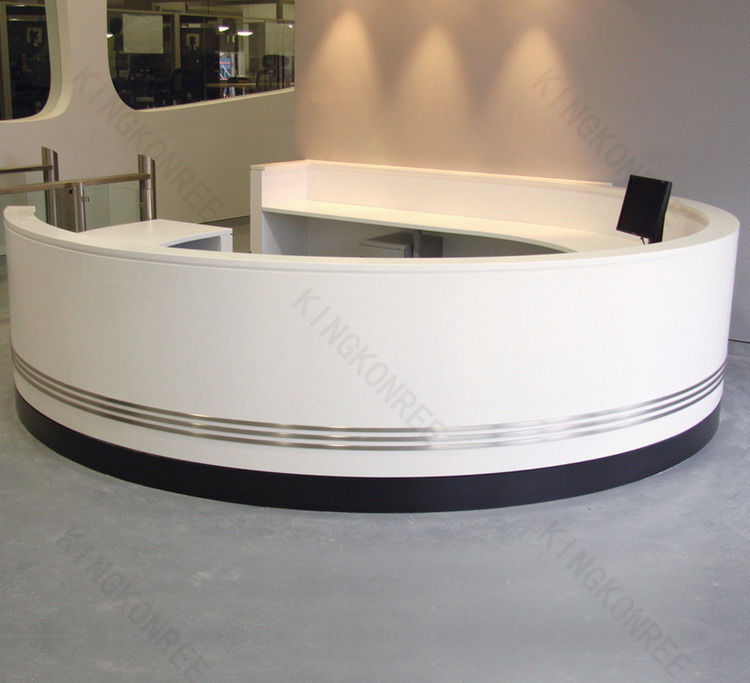 Banco reception a semicerchio - KKR KINGKONREE - in acrilico / in Solid Surface