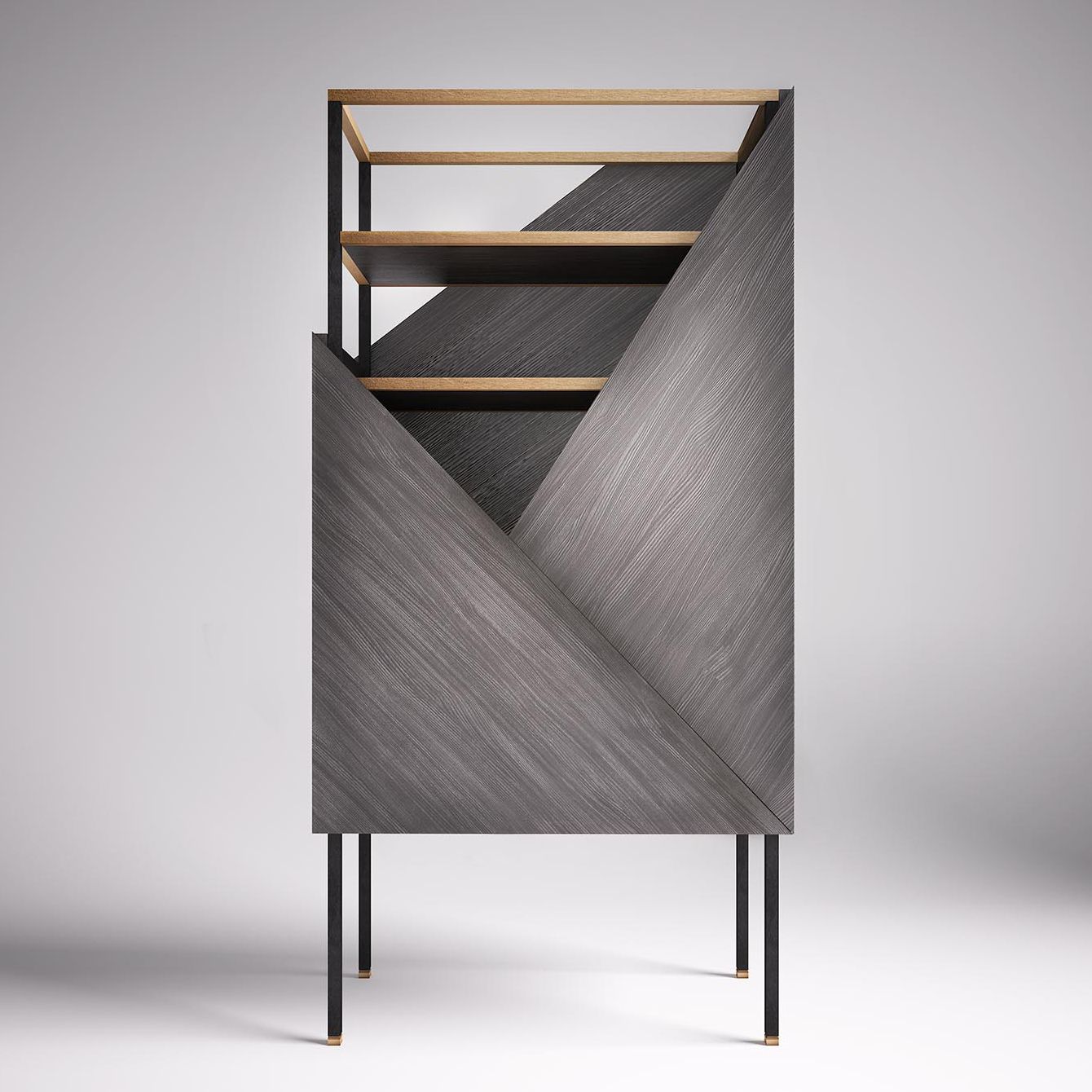 Scaffale design originale - TUXEDO - Rossato Srl - in rovere ...