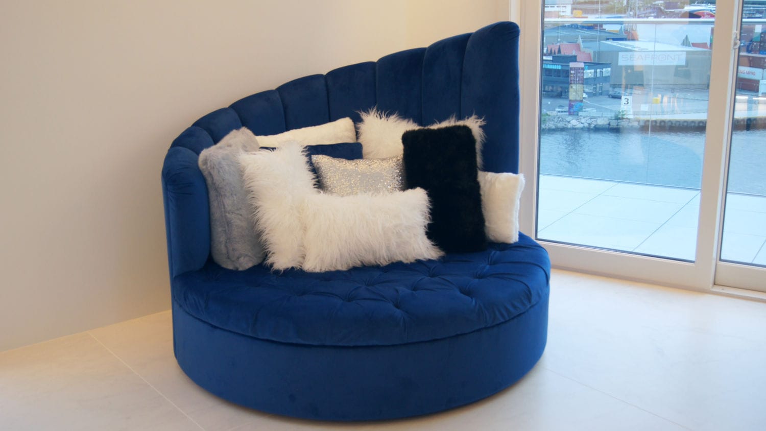 Divano rotondo / moderno / in velluto / in lana - GLAMOUR - ORSITALIA ...