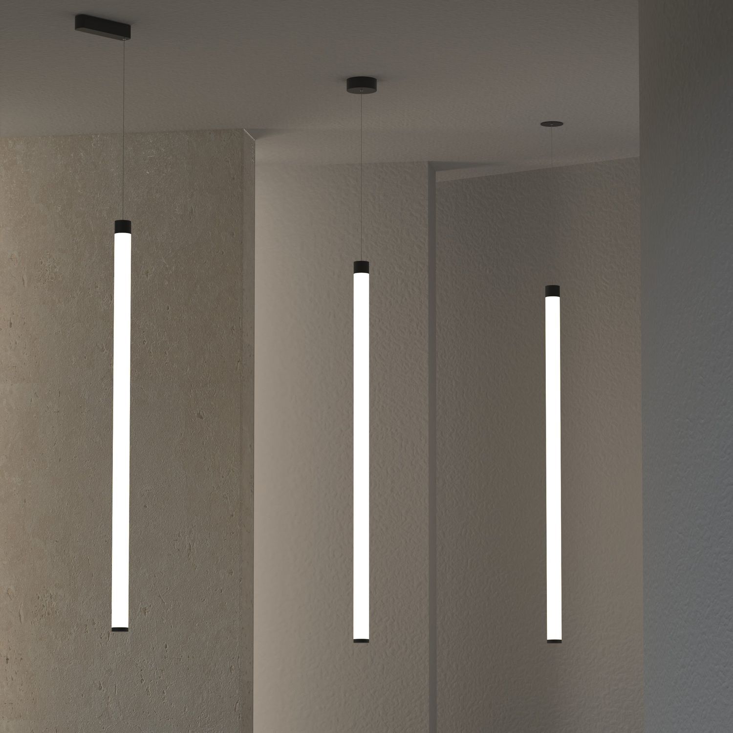 Luce verticale - IRIS 360º - Brilumen - sospesa / LED / tubolare