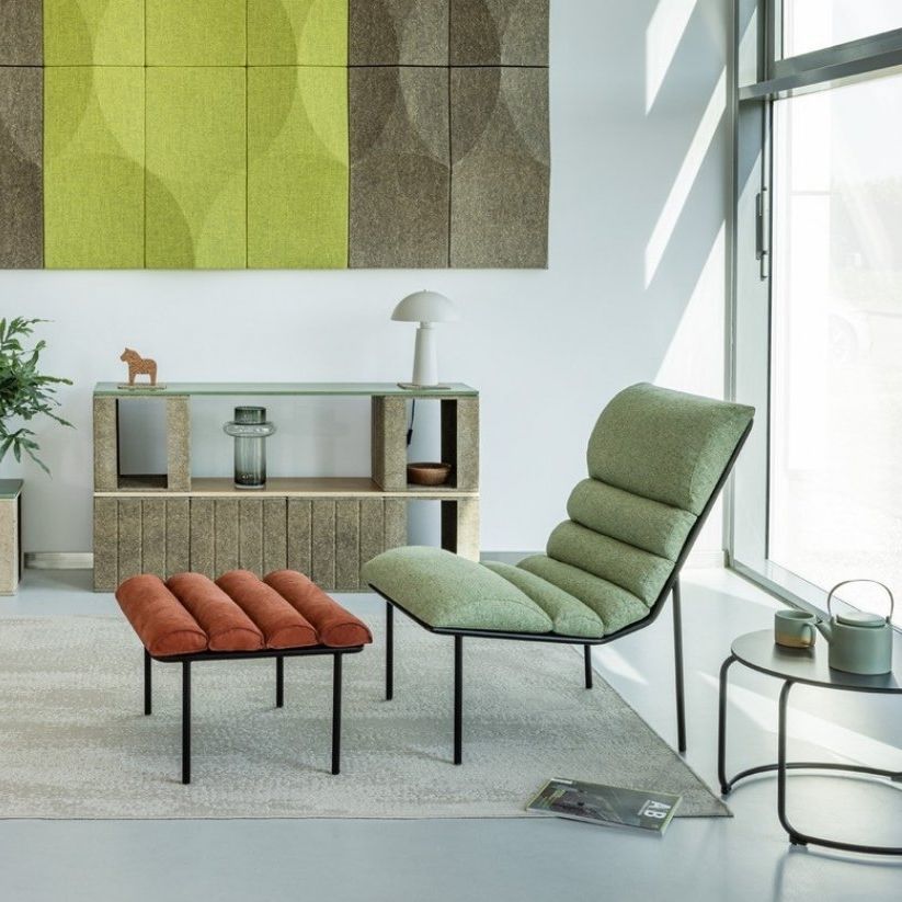 Poltrona contemporanea - LONG - vank - in tessuto / in pelle / in metallo