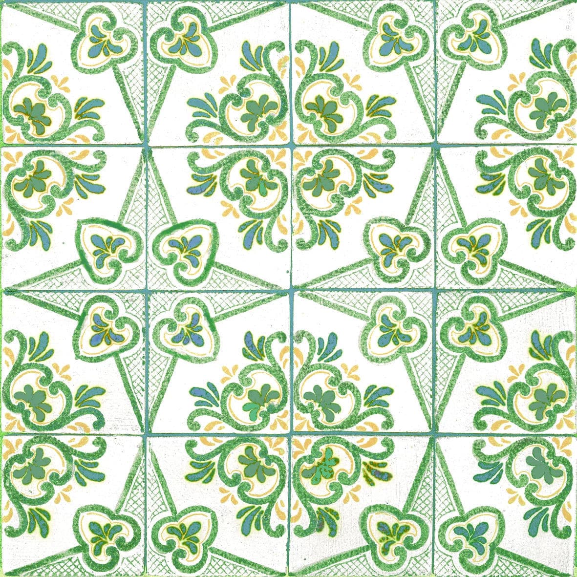 Piastrella in ceramica smaltata - VERDE RAME - Ceramiche Militello art ...