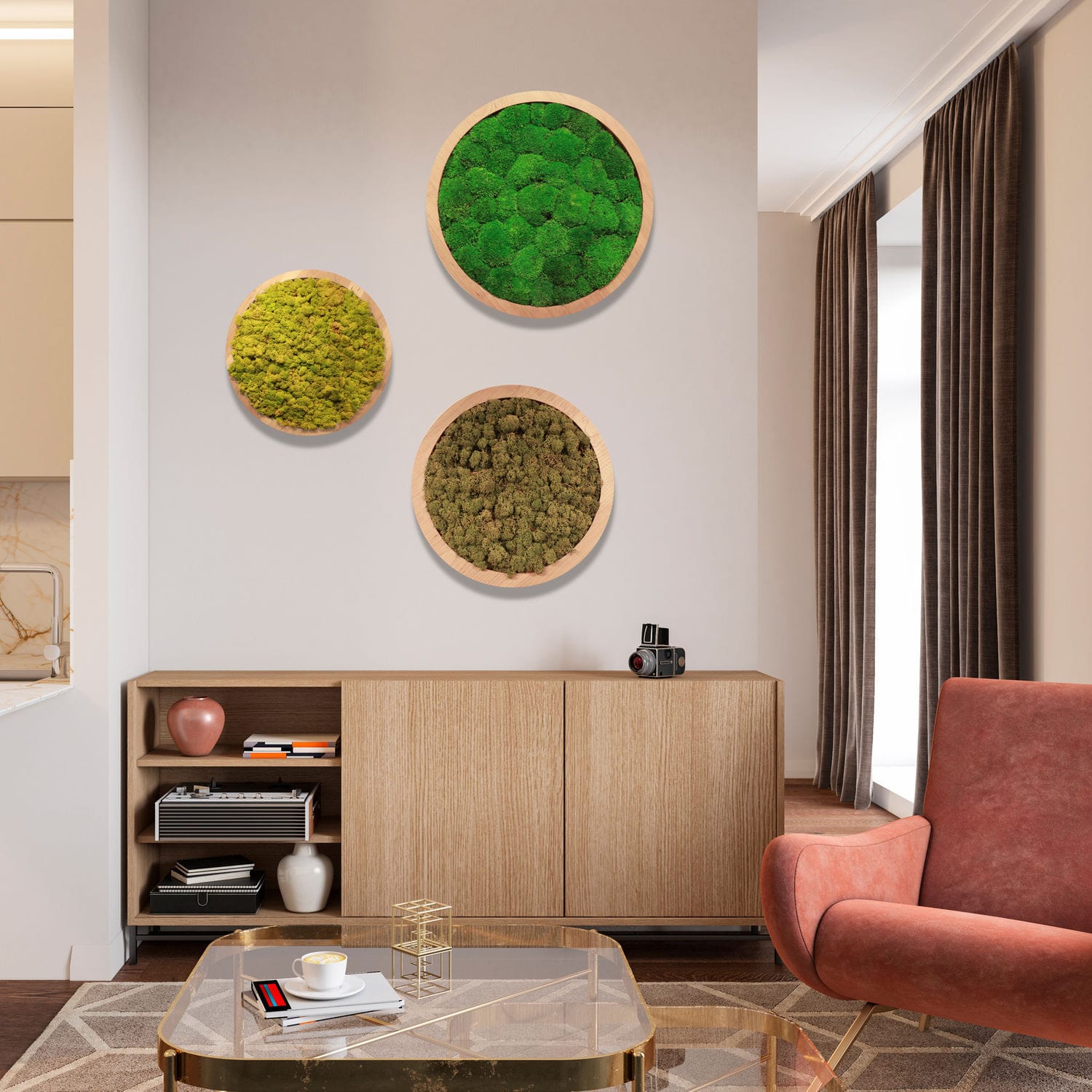 Muschio stabilizzato a palla - MOSSART RINGS - BY NATURE - per quadro ...