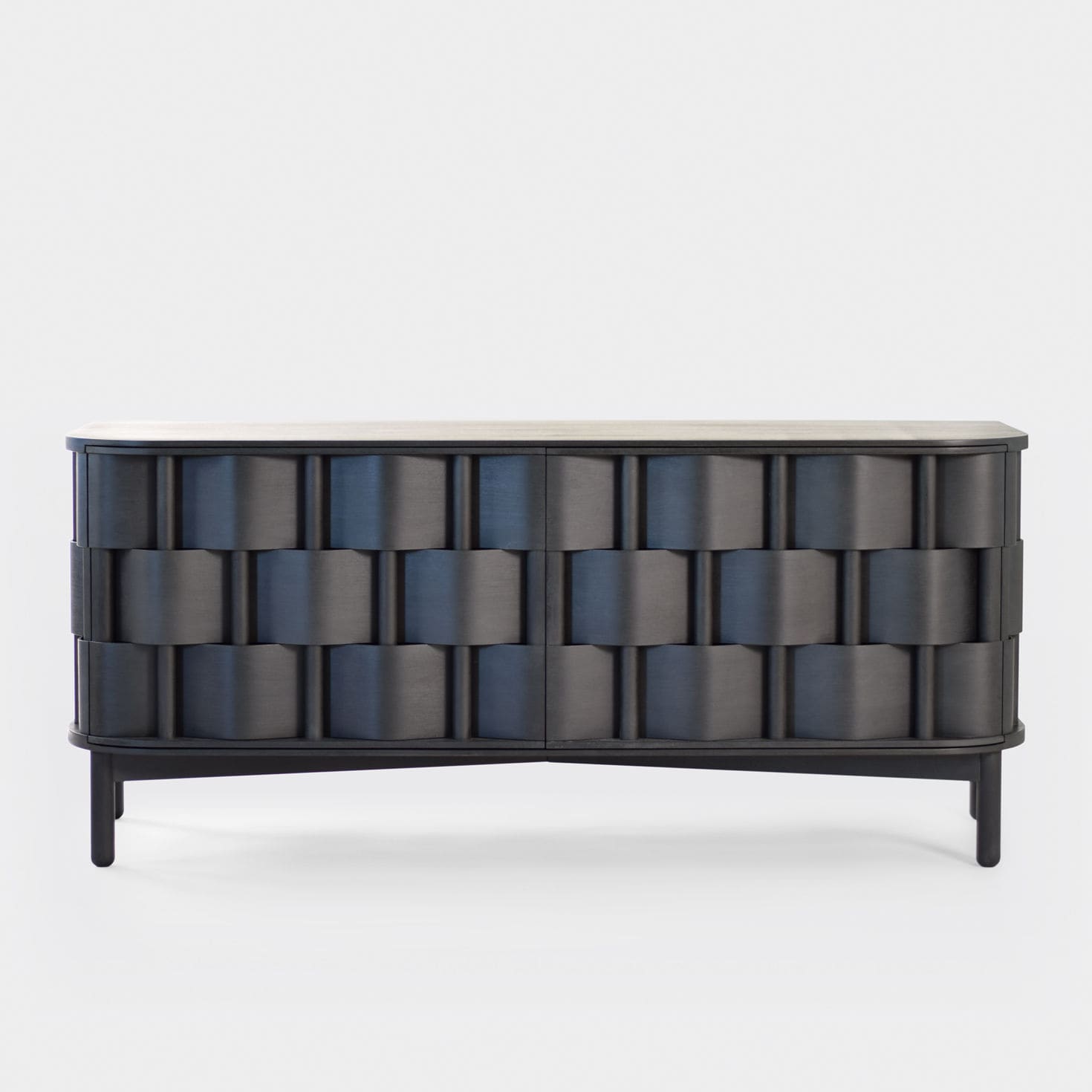 Credenza moderna - W133-B - Ringvide - in rovere / in betulla / nera