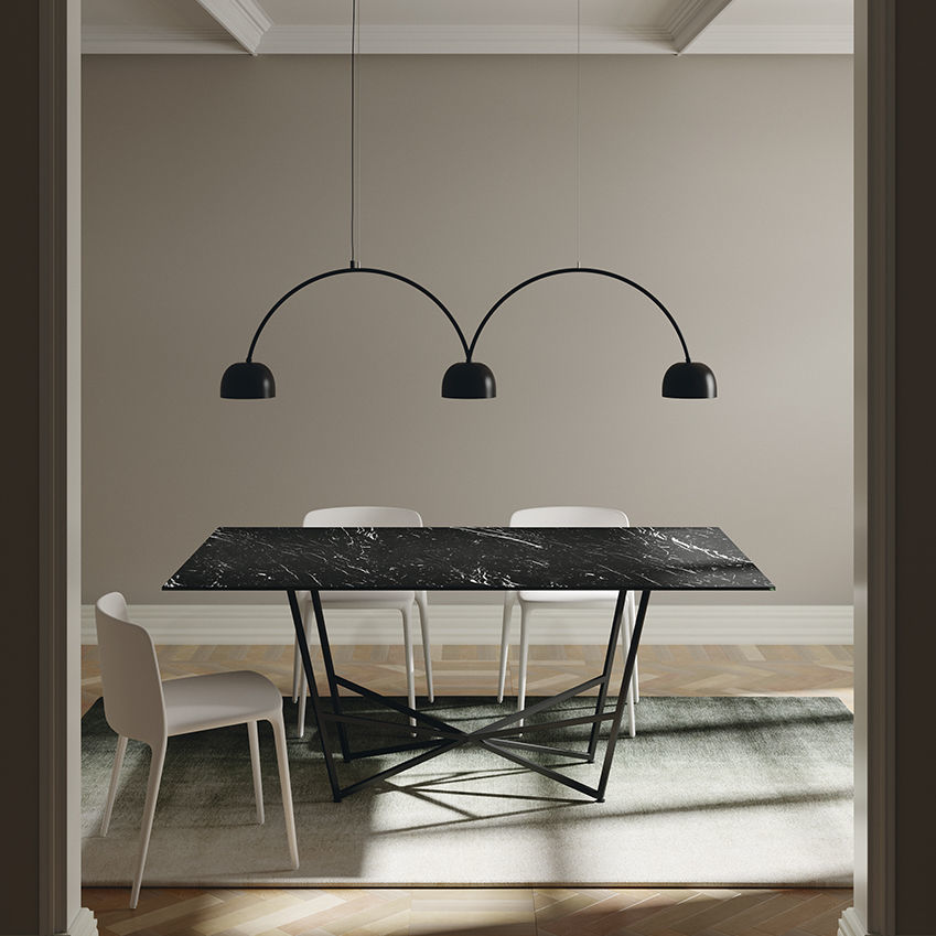 Tavolo contemporaneo - Mantis - Mobenia - in MDF laccato / in ceramica ...