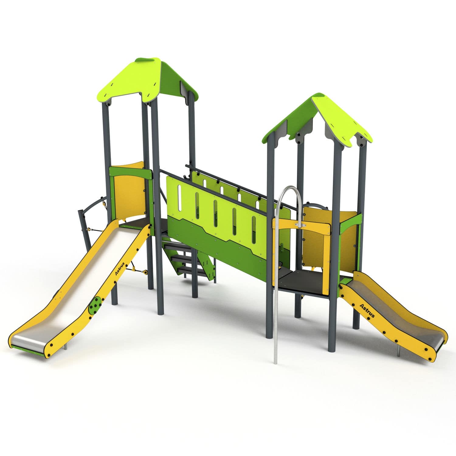 Struttura ludica per parco giochi - 11047 - Astrus Playgrounds - in metallo / in HDPE / modulare