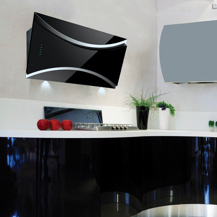 Cappa a muro - LA-90-NERO-BG - Luxair Cooker Hoods Kitchen Extractors ...