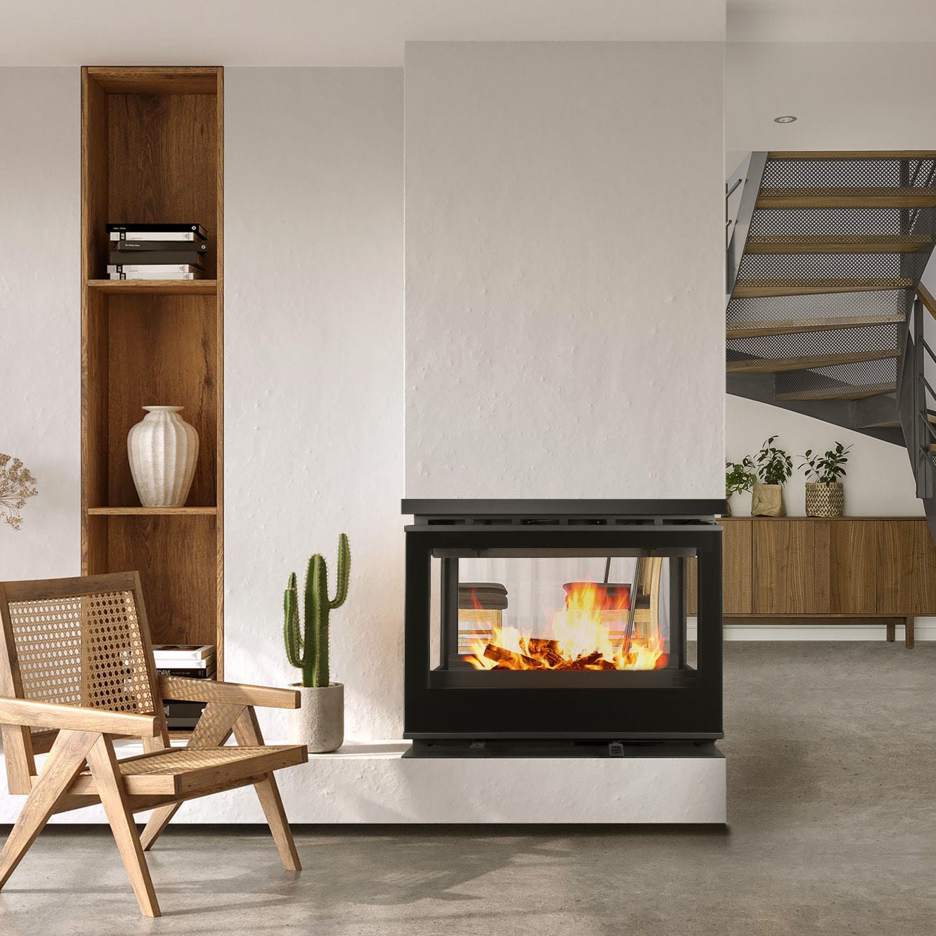 Inserto per camini centrale - LLAMA CRISTAL 80 VISION 360 - BELLIDO ...