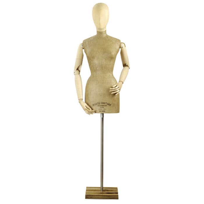 Busto donna - B406 PAPER - STOCKMAN - vintage / in legno / contract