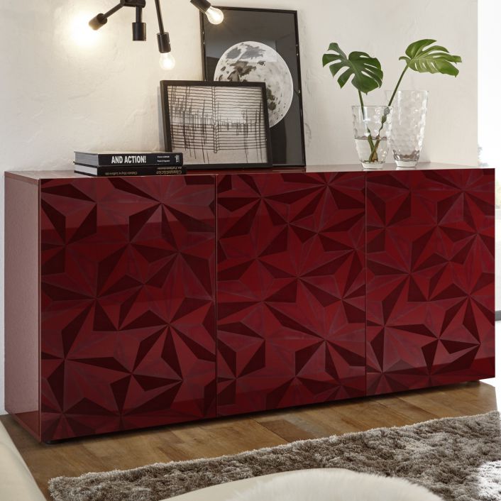 Credenza contemporanea - PRISMA - LC spa - in legno laccato / bianca ...