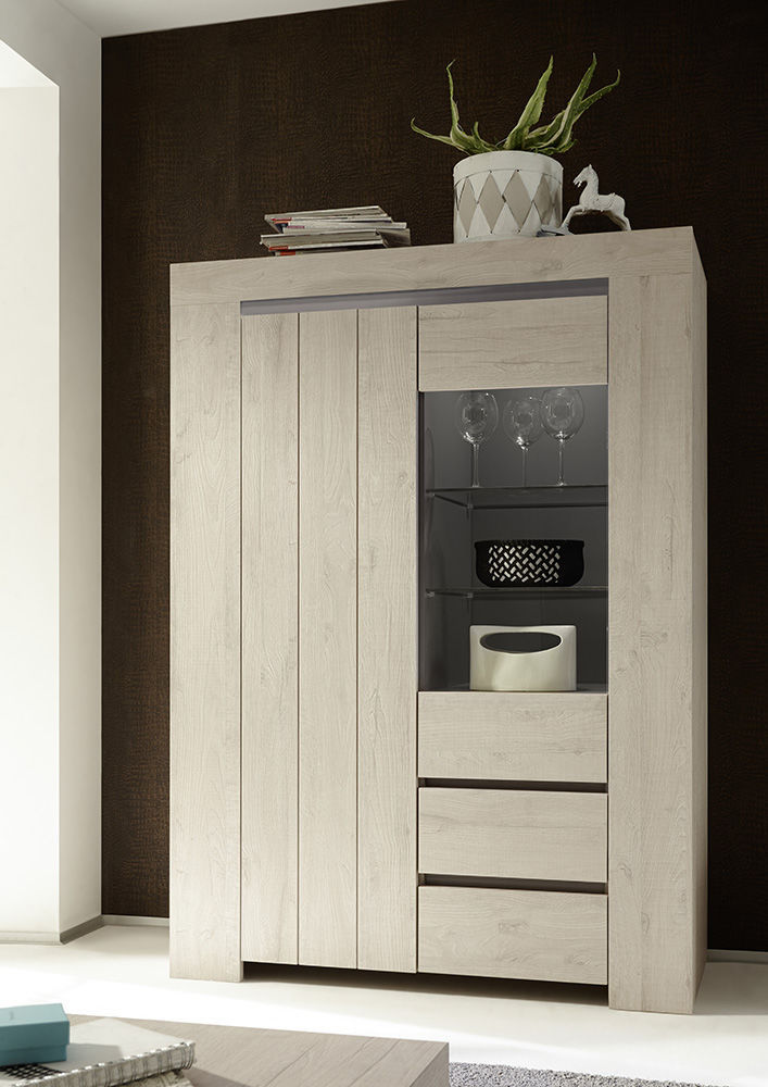 Credenza con alzata classica - PALMIRA - LC spa - in rovere