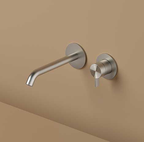 Miscelatore per lavabo - AF025 - hotbath - da parete / da incasso / in acciaio inossidabile