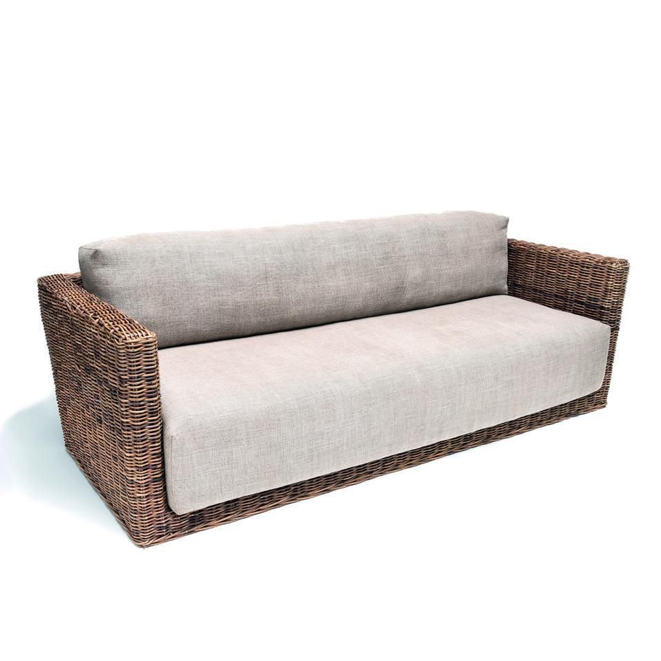 Divano contemporaneo - RENE - GOMMAIRE - in tessuto / grigio / in legno