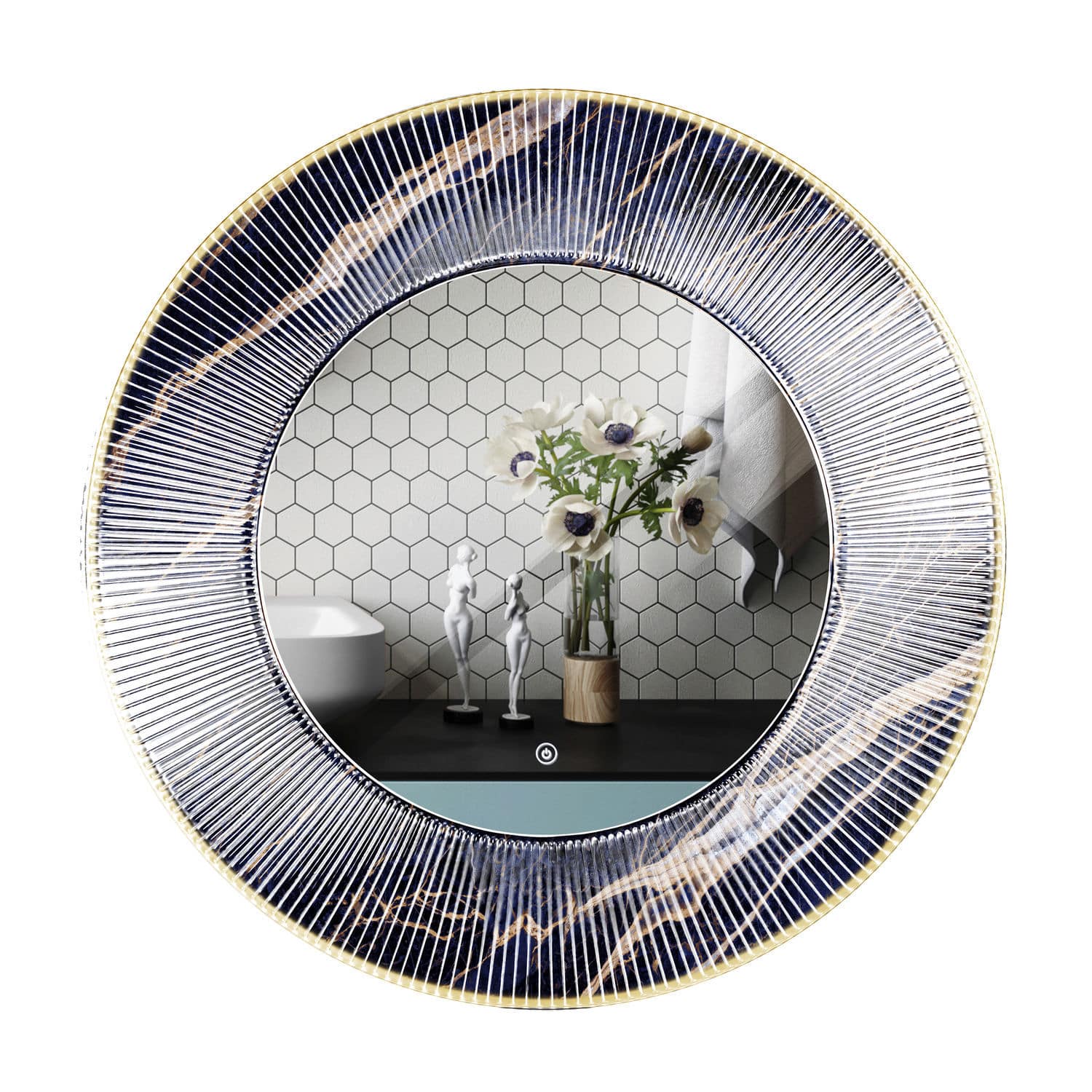 Specchio a muro - RMRYSJLL1101Y800LF - Rahmen (Asia) Limited - contemporaneo / rotondo / multicolore