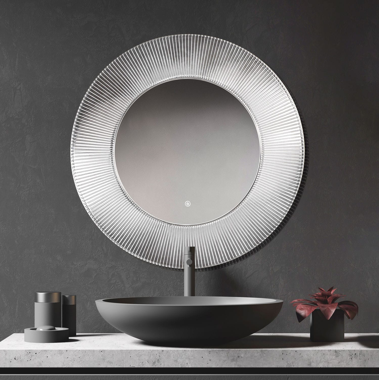 Specchio a muro - RMRYSJJS11Y800G2LF - Rahmen (Asia) Limited - contemporaneo / rotondo / argentato