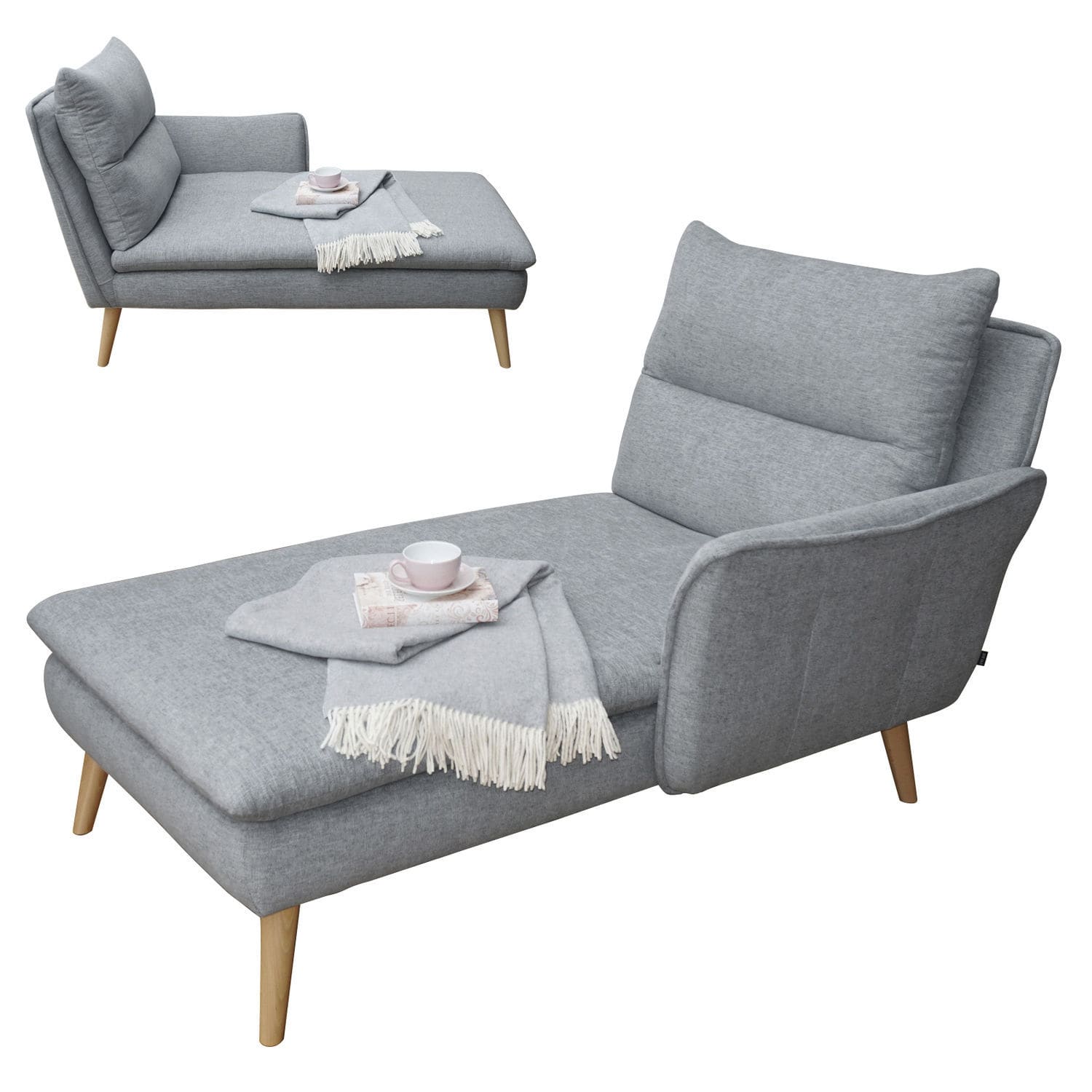 Dormeuse design scandinavo / in tessuto / in legno massiccio / modulare ...