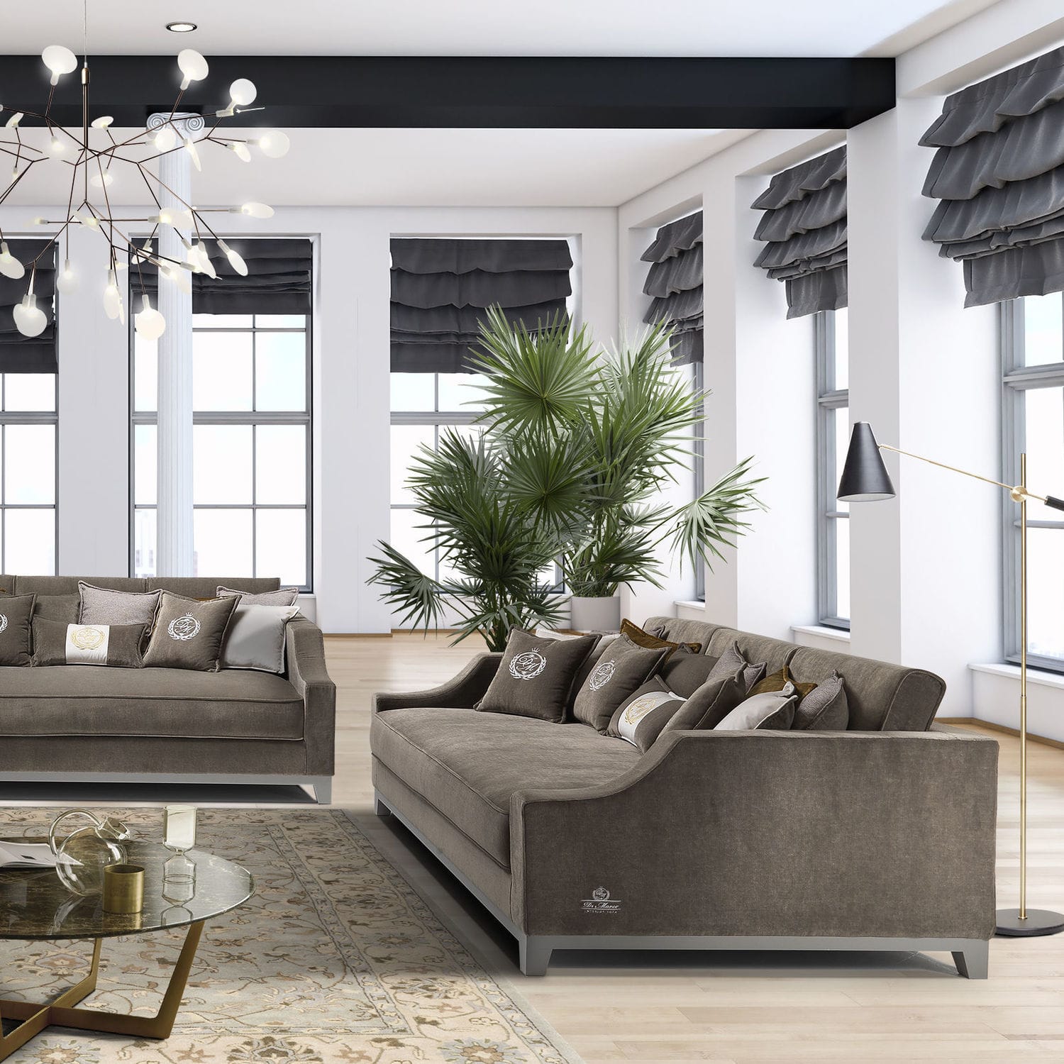 Divano classico - Royal - DI MARCO INTERIOR SOFA - marrone / in tessuto ...