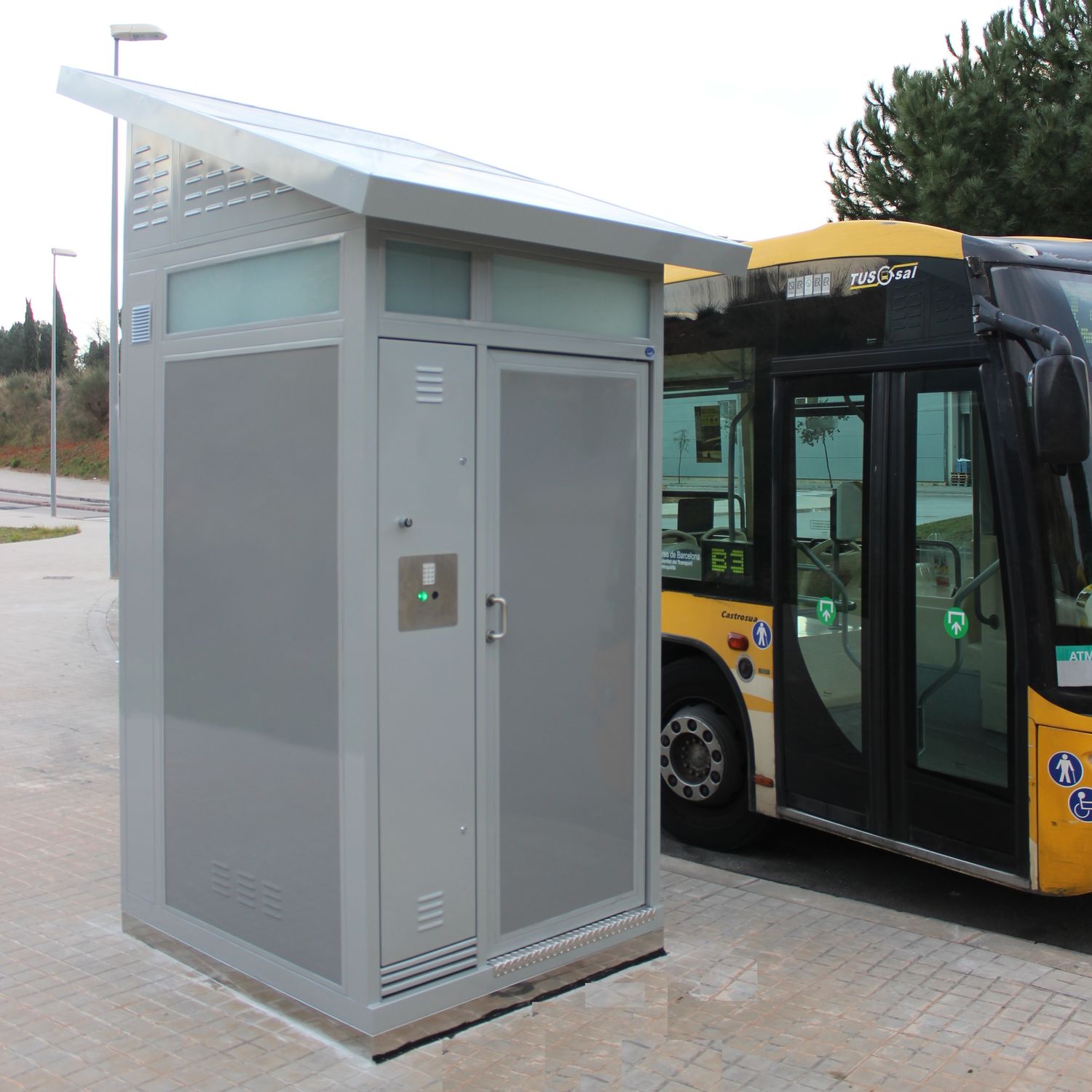 Cabina WC da esterno - EURO - Primur - in acciaio inossidabile / per ...