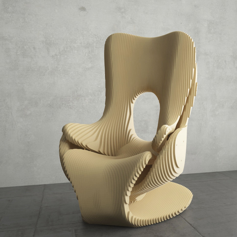 Poltrona design originale - Ottavia - MyWoodream - in legno / in legno ...