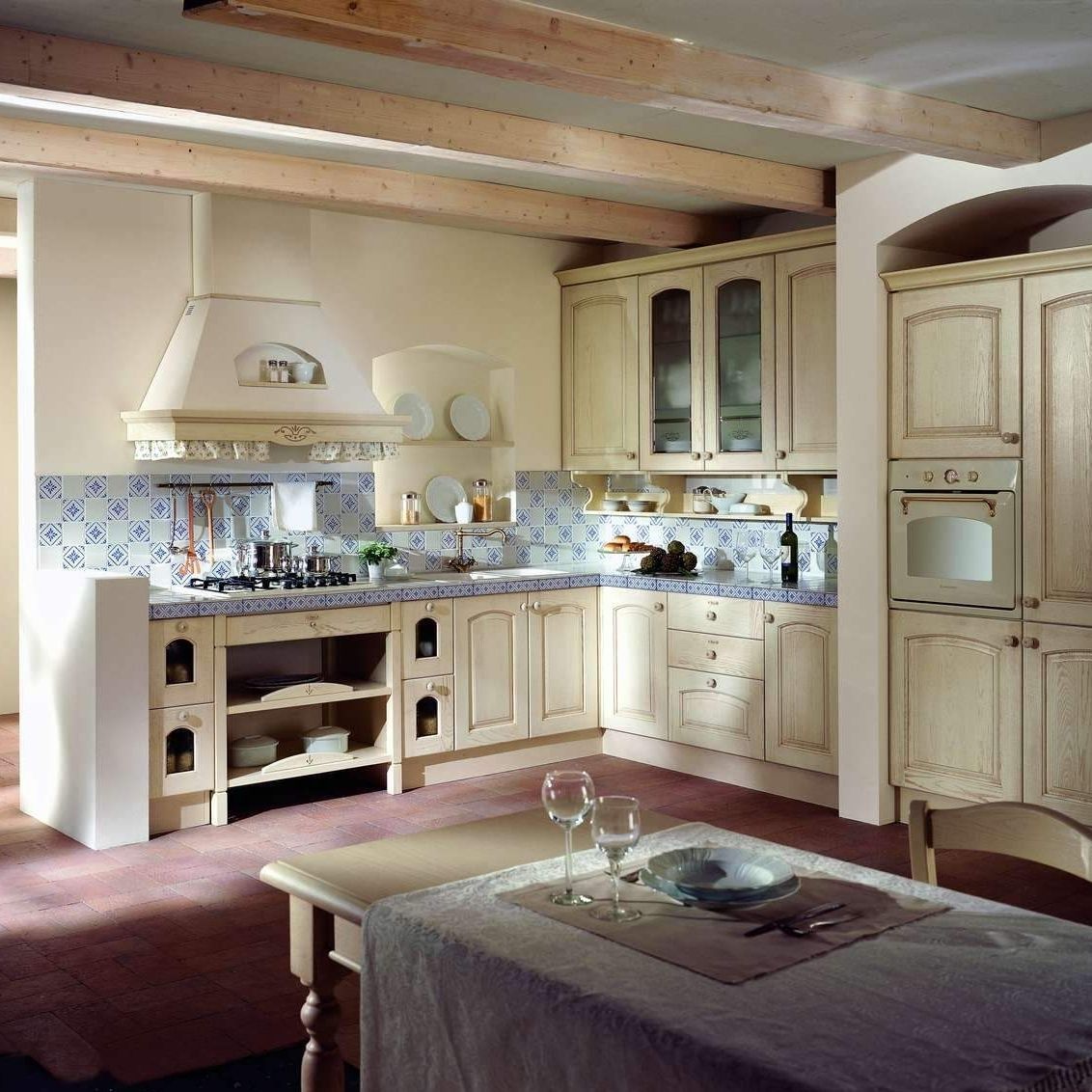 Cucina classica - TOSCA - CIESSE CUCINE SRL - in legno compensato / in pietra / con isola