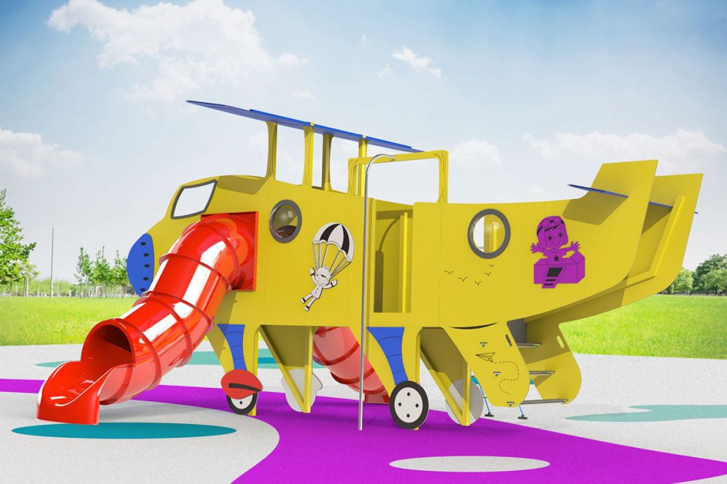 Scivolo dritto - FJ 011 B - Veco Urban Design - per parco giochi / in ...