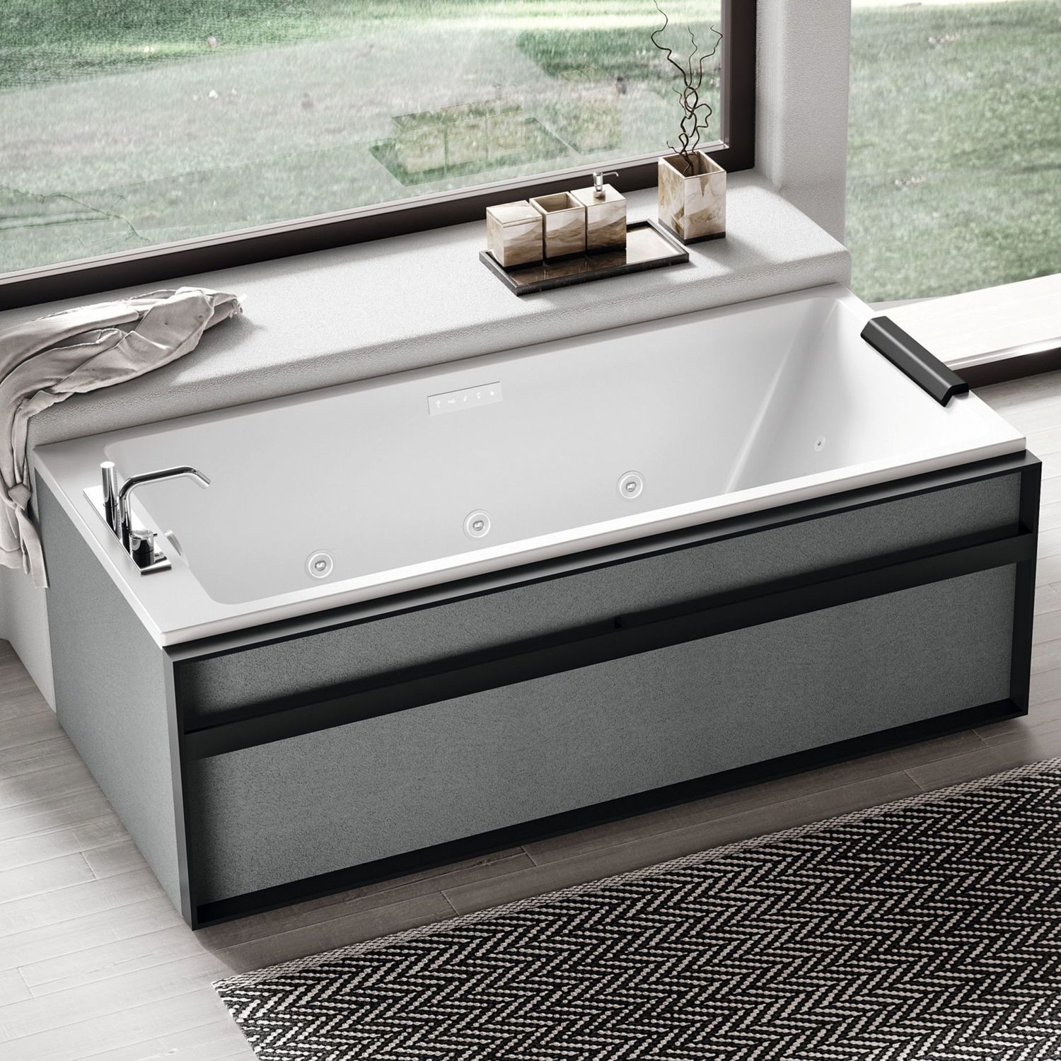 Vasca da bagno quadrata - STYLE - NOVELLINI - da appoggio / per ...
