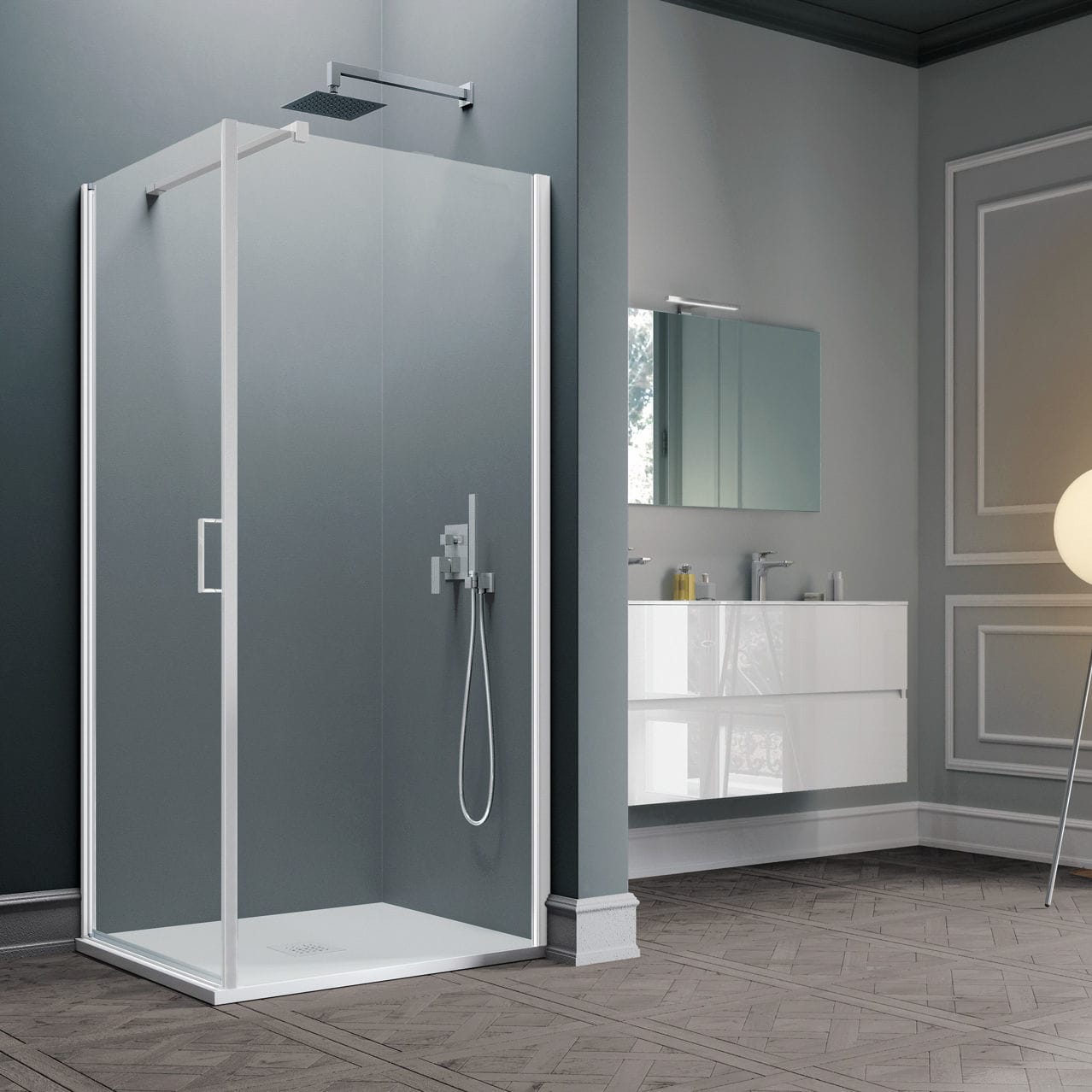 Parete doccia battente - polaris - SAMO - rettangolare / d'angolo / d ...
