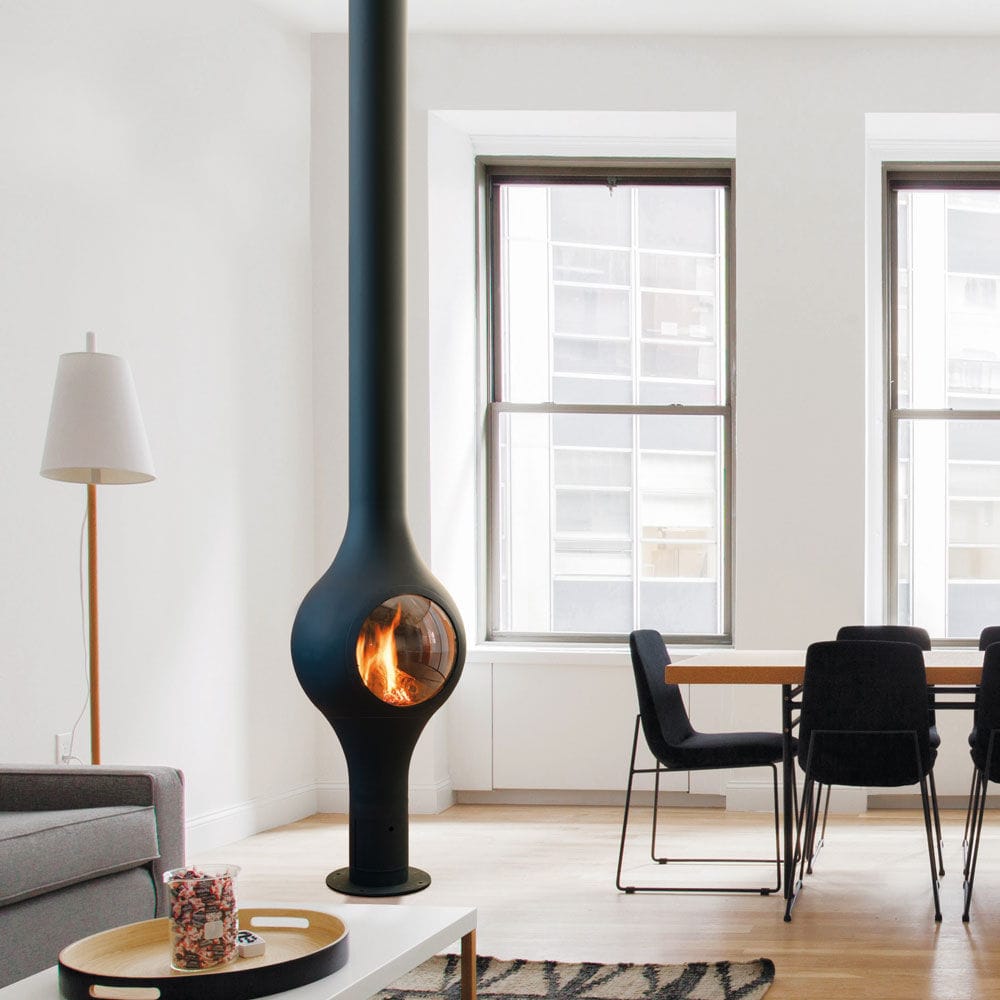 Camino a gas - BOAFOCUS - Focus Creation - da terra / a parete / centrale