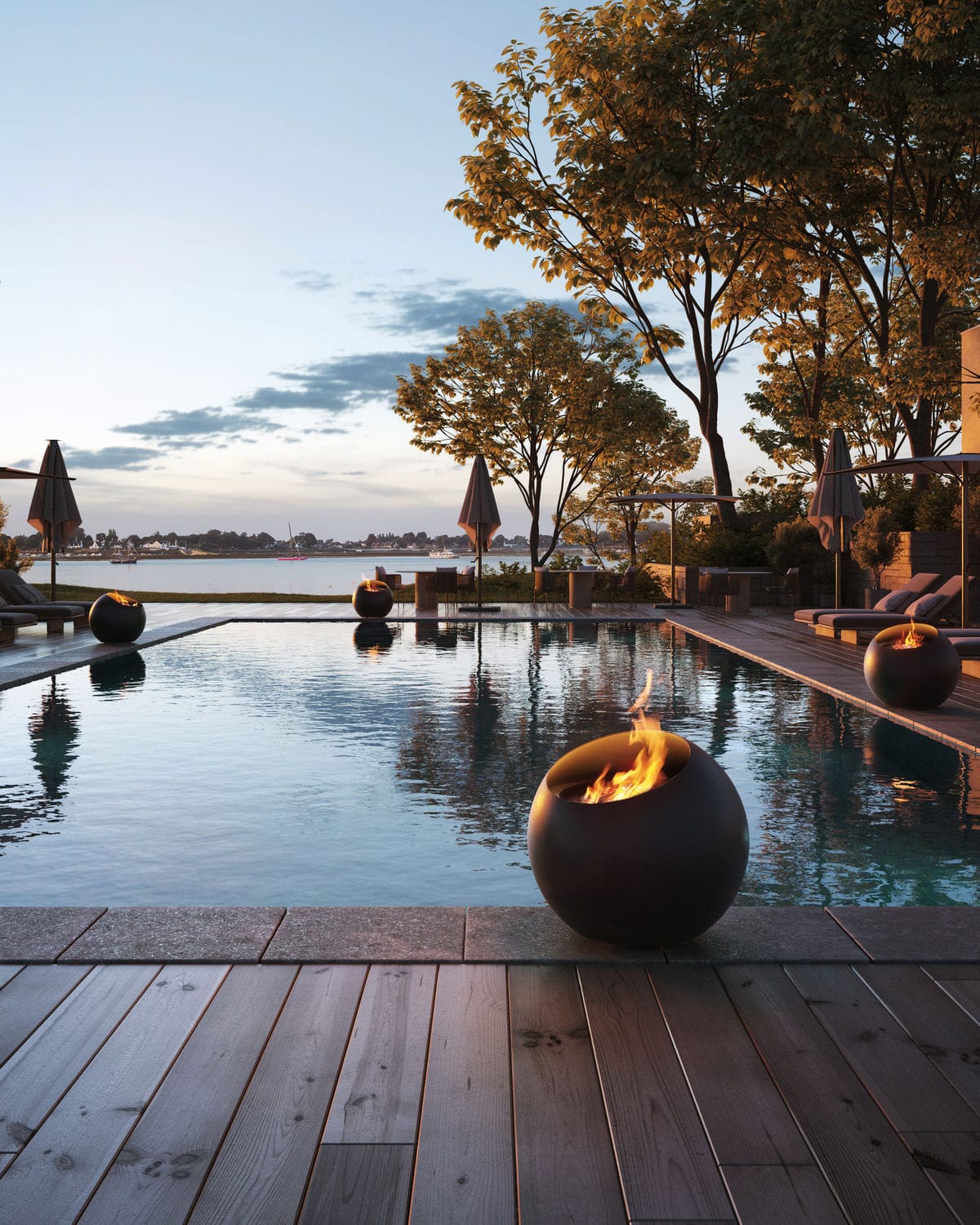 Braciere da giardino a legna - BUBBLE - Focus Creation - in acciaio / rotondo / nero