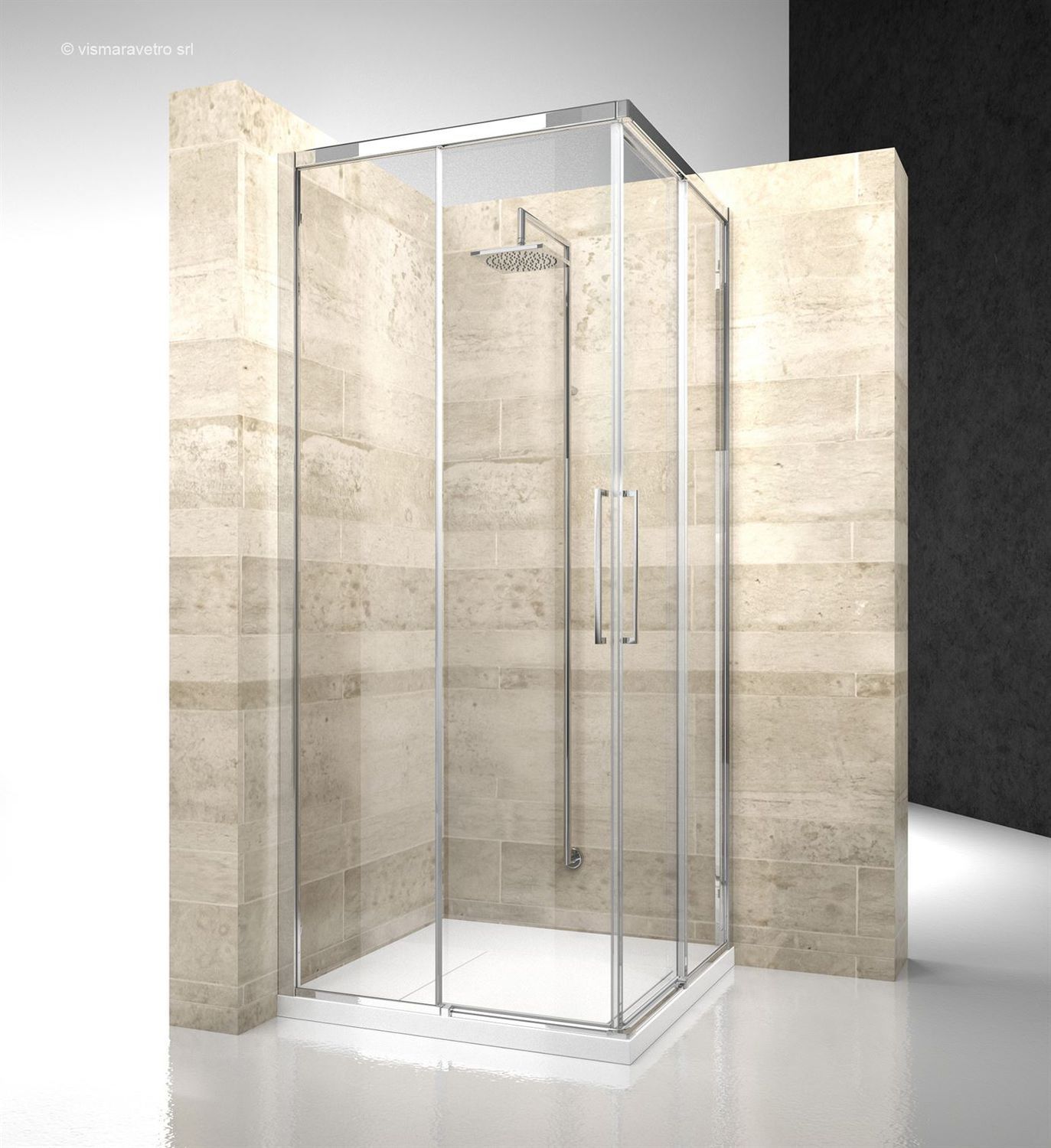 Box doccia in vetro - SERIE 7000 : ZA+ZA - VISMARAVETRO - d'angolo ...